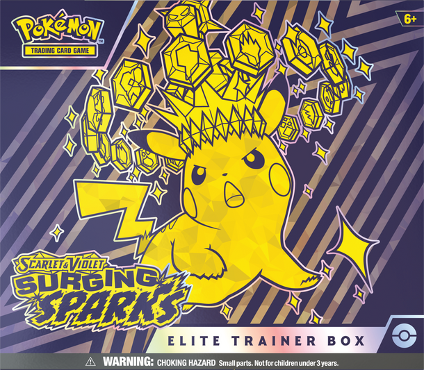 Pokémon Scarlet & Violet - Surging Sparks - Elite Trainer Box (Boxing ...